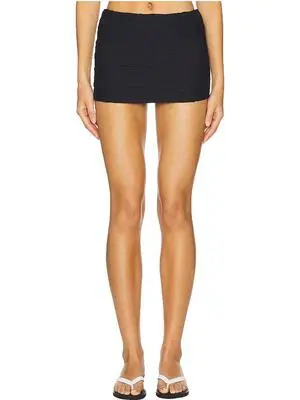 Devon Windsor Pikka Micro Skirt - Black Crinkle