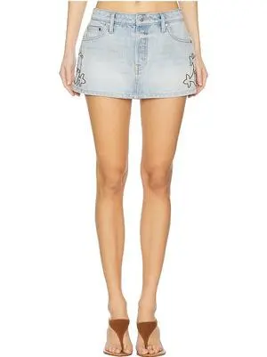 EB DENIM X Cherry Mini Skirt - Embroidered Luca