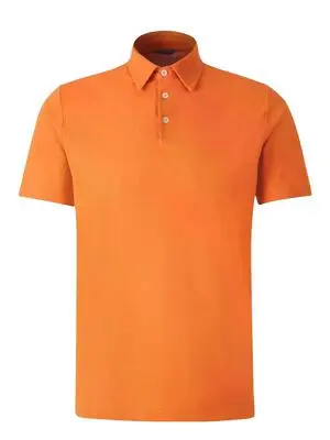 ZANONE Cotton Polo Shirt Orange