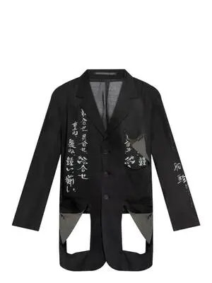 Yohji Yamamoto Cut Out-detail Blazer - Black