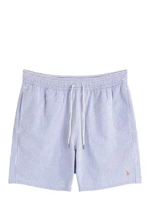 Polo Ralph Lauren Seersucker Stripe Traveler Swim Shorts - Cruise Royal Seersucker