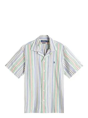 Polo Ralph Lauren Classic Fit Stripe Vacation Shirt - 6724 Blue/green Multi