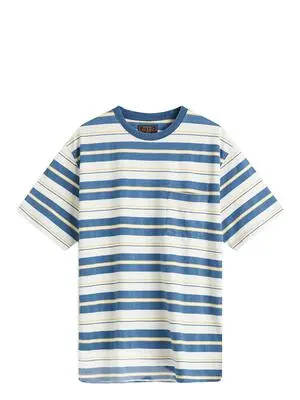 BEAMS Multi Stripe Pocket T-shirt - Bleach