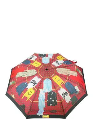 Moschino Graphic-print Umbrella - Red