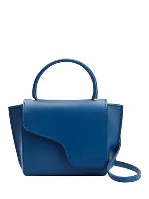 ATP ATELIER Montalcino Leather Mini Handbag - Oltremare