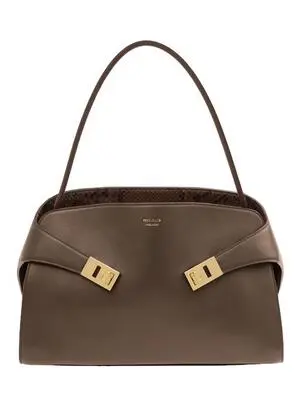 FERRAGAMO Hug Soft Shoulder Bag - Gold