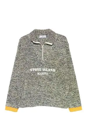 Stone Island Painted-logo Sweater - Blue