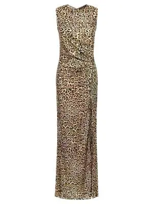 Roberto Cavalli Leopard-print Maxi Dress - Neutrals