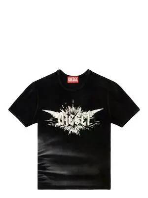 DIESEL® T-ele-long P2 Graphic Logo T-shirt - Black