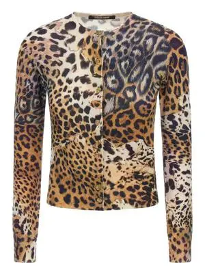 Roberto Cavalli Printed Cardigan - Neutrals