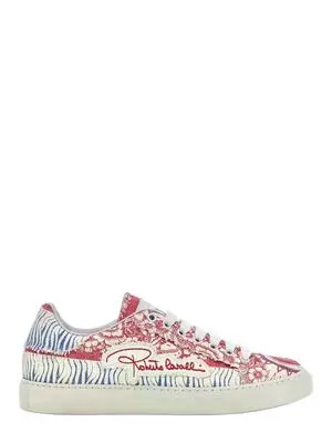 Roberto Cavalli Bandana-print Sneakers - Red