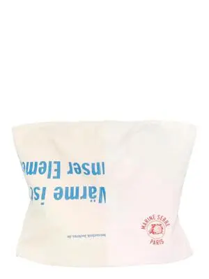 MARINE SERRE Regenerated Tote Bag Top - Neutrals