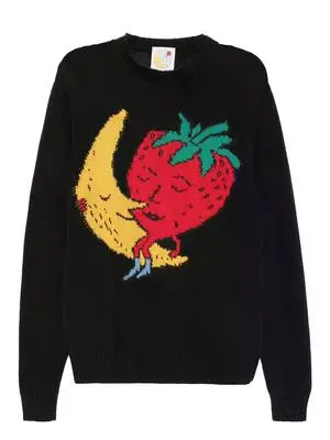 SKY HIGH FARM WORKWEAR Graphic-print Jumper - Black