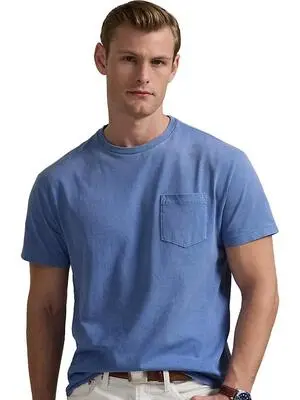 Ralph Lauren Classic Fit Weathered Pocket T-shirt - Campus Blue