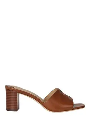 Ralph Lauren Everley Calfskin Sandal - Lauren Tan