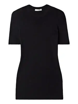 THE ROW Jannat Silk T-shirt - Black
