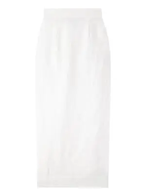 Posse Emma Linen Midi Skirt - Neutrals