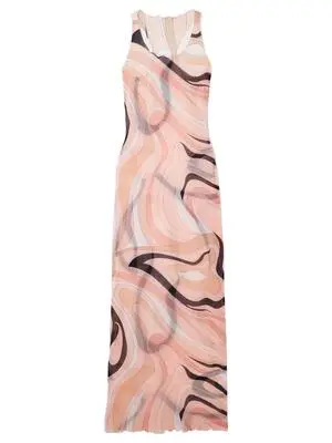 Emilio Pucci Printed Mesh Maxi Dress - Pink