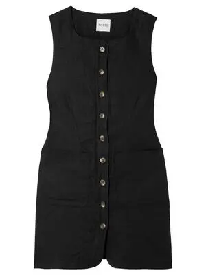 Posse Emma Linen Mini Dress - Black