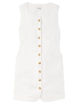 Posse Emma Linen Mini Dress - Ivory