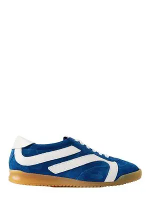 Proenza Schouler Track Leather-trimmed Suede Sneakers - Blue