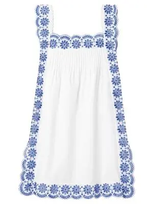 Loretta Caponi Fiocchini Broderie Anglaise-trimmed Mini Dress - White