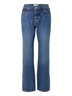 FRAME The Staple Mid-rise Straight-leg Jeans - Blue