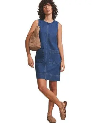 RO&ZO Denim Shift Dress - Blue