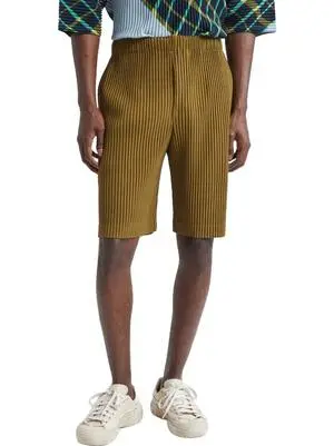 Issey Miyake Pleated Shorts - Olive Khaki
