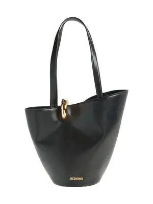 Jacquemus Jacquemus The Medium Bambola Asymmetric Leather Bucket Bag Black 990