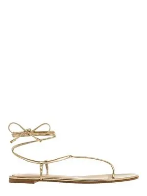 GIANVITO ROSSI Gwyneth Flat Sandals - Metallic Gold