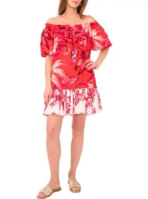 Vince Camuto Floral Minidress - Poppy