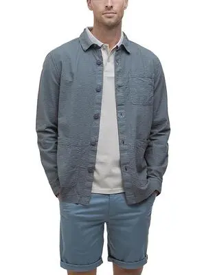 Barbour Callercove Seersucker Shirt Jacket - Vintage Teal