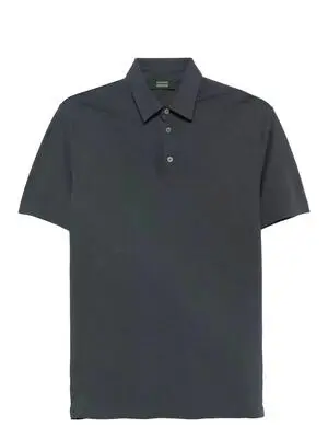 ZANONE Cotton Polo Shirt - Grey