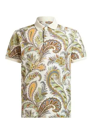 Etro Paisley-print Cotton Polo Shirt - White
