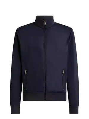 Etro Logo-print Zip-up Sweatshirt - Blue