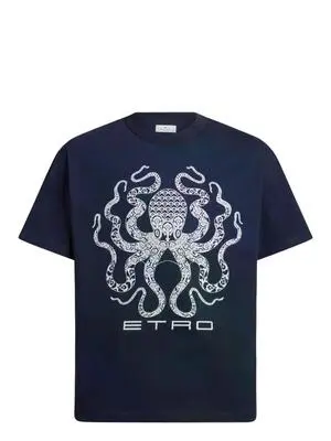 Etro Logo-print T-shirt - Blue