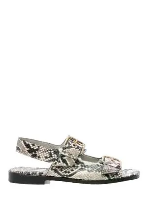PEDRO MIRALLES Pedro Miralles Python-Print Sandals Neutrals