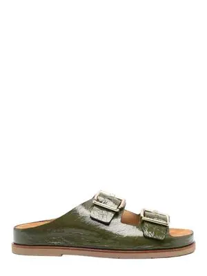 PEDRO MIRALLES Patent-leather Sandals - Green
