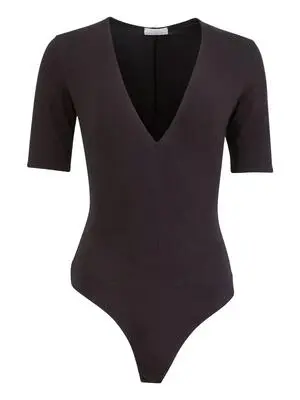 FLEUR DU MAL Fleur Du Mal Deep V-Neck Bodysuit