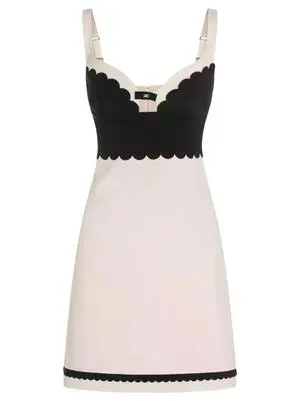 Elisabetta Franchi Scalloped Dress - Neutrals
