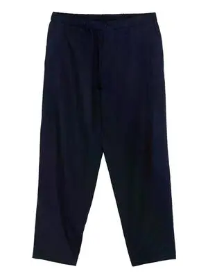 Yohji Yamamoto Slub-texture Trousers - Blue