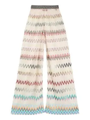 Missoni Zigzag Intarsia Open-knit Trousers - Multicoloured