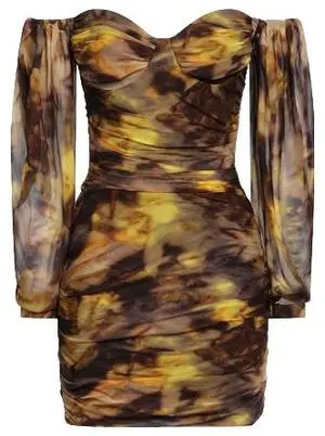 DONDUP Multicolor Mini Dress - Yellow