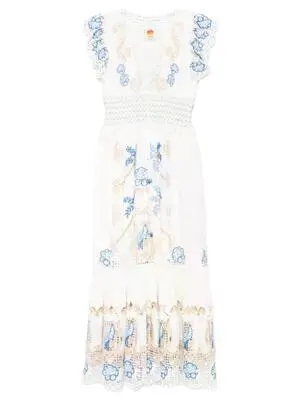 Farm Rio Jacquard Embroidered Maxi Dress In Nocolor - 61% Off | Editorialist