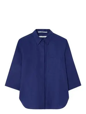Another Tomorrow Linen Shirt - Blue