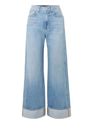 Veronica Beard Taylor High-rise Wide-leg Jeans - Blue