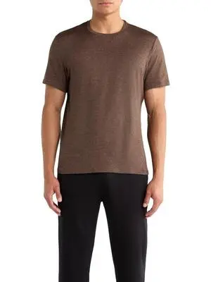 Zella Dynamic Crewneck T-shirt Brown Mulch