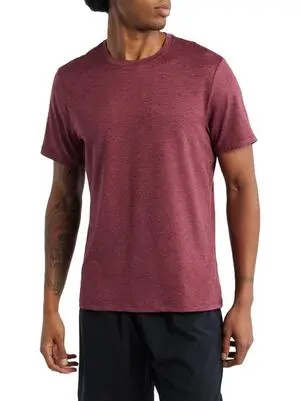 Zella Dynamic Crewneck T-shirt - Burgundy Tannin