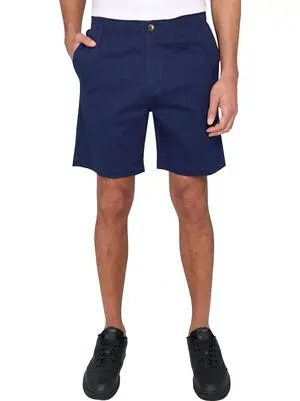 CON.STRUCT Slim Fit Solid Drawstring Shorts - Navy